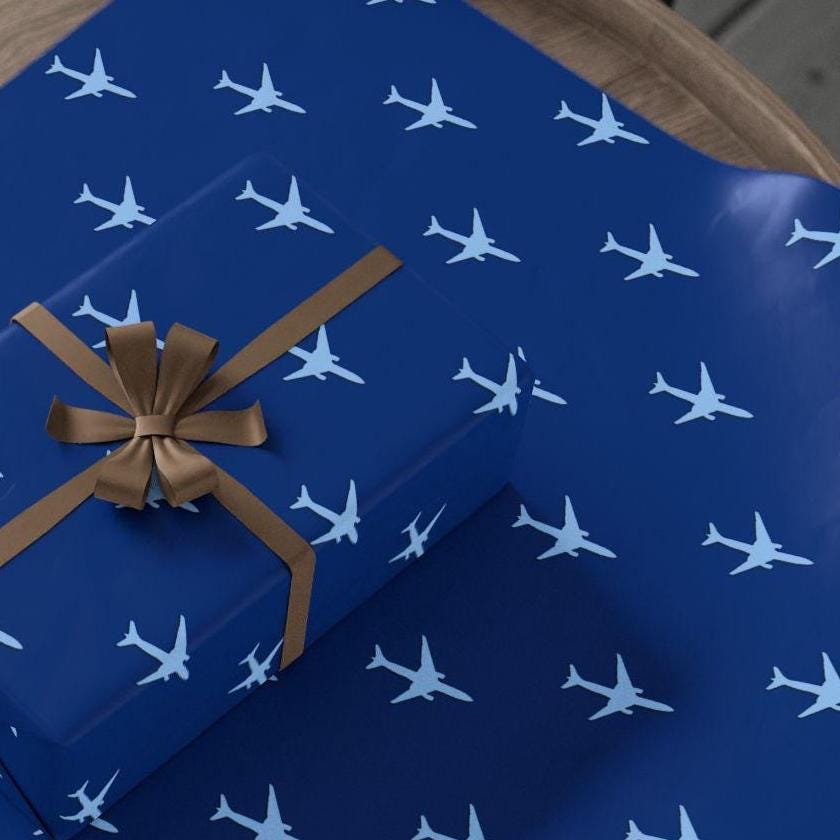 Aviation Wrapping Papers, Airplane Gift Wrap Roll, Pilot Gift - Etsy