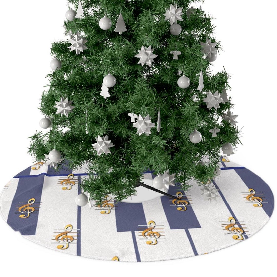 Musical Notes Christmas Tree Skirt for Music Lovers, Holiday Decor for ...