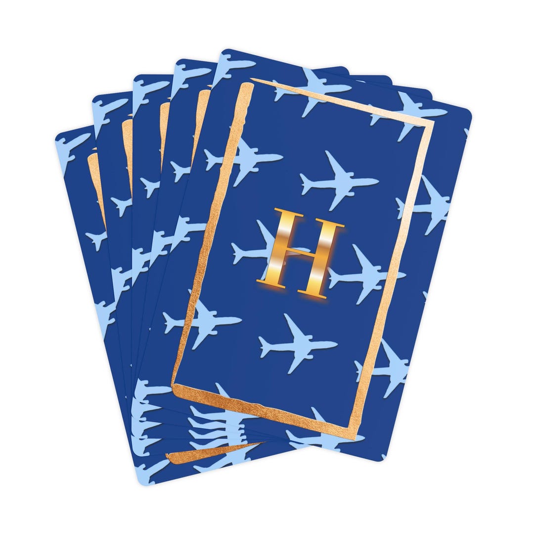 PERSONALIZED Poker Cards, Airplane Design Playing Cards, Aviation Poker ...