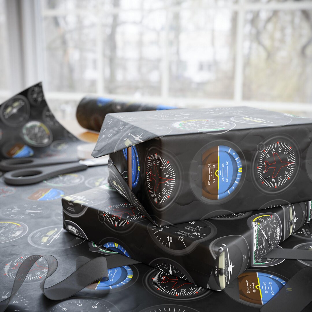 Aviation Wrapping Paper: Airplane Cockpit Instrument Panel Design - Etsy