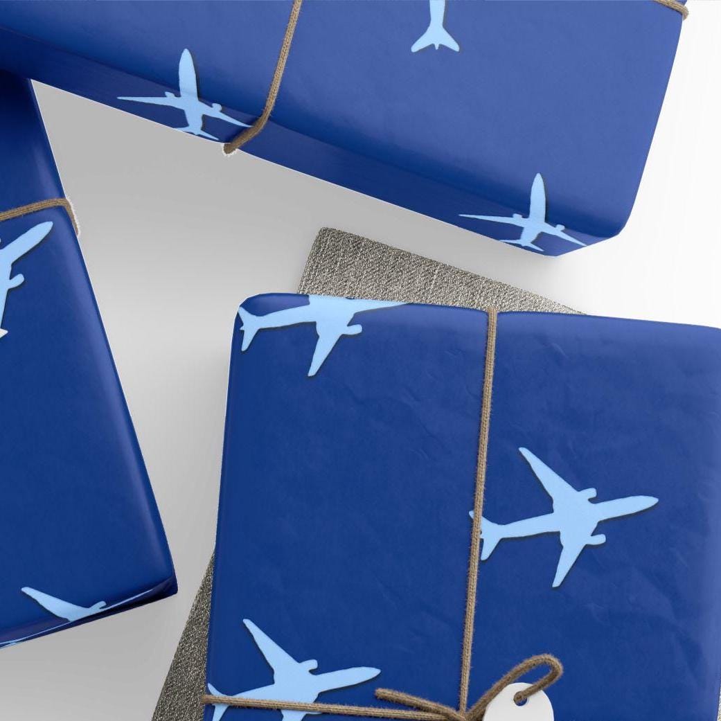 Aviation Wrapping Papers, Airplane Gift Wrap Roll, Pilot Gift - Etsy