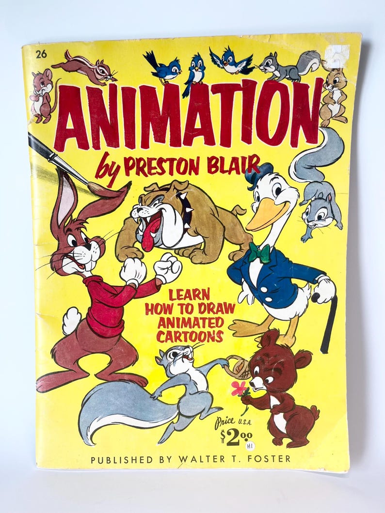 Animation by Preston Blair Vintage Cartoon Illustration Instructional ...
