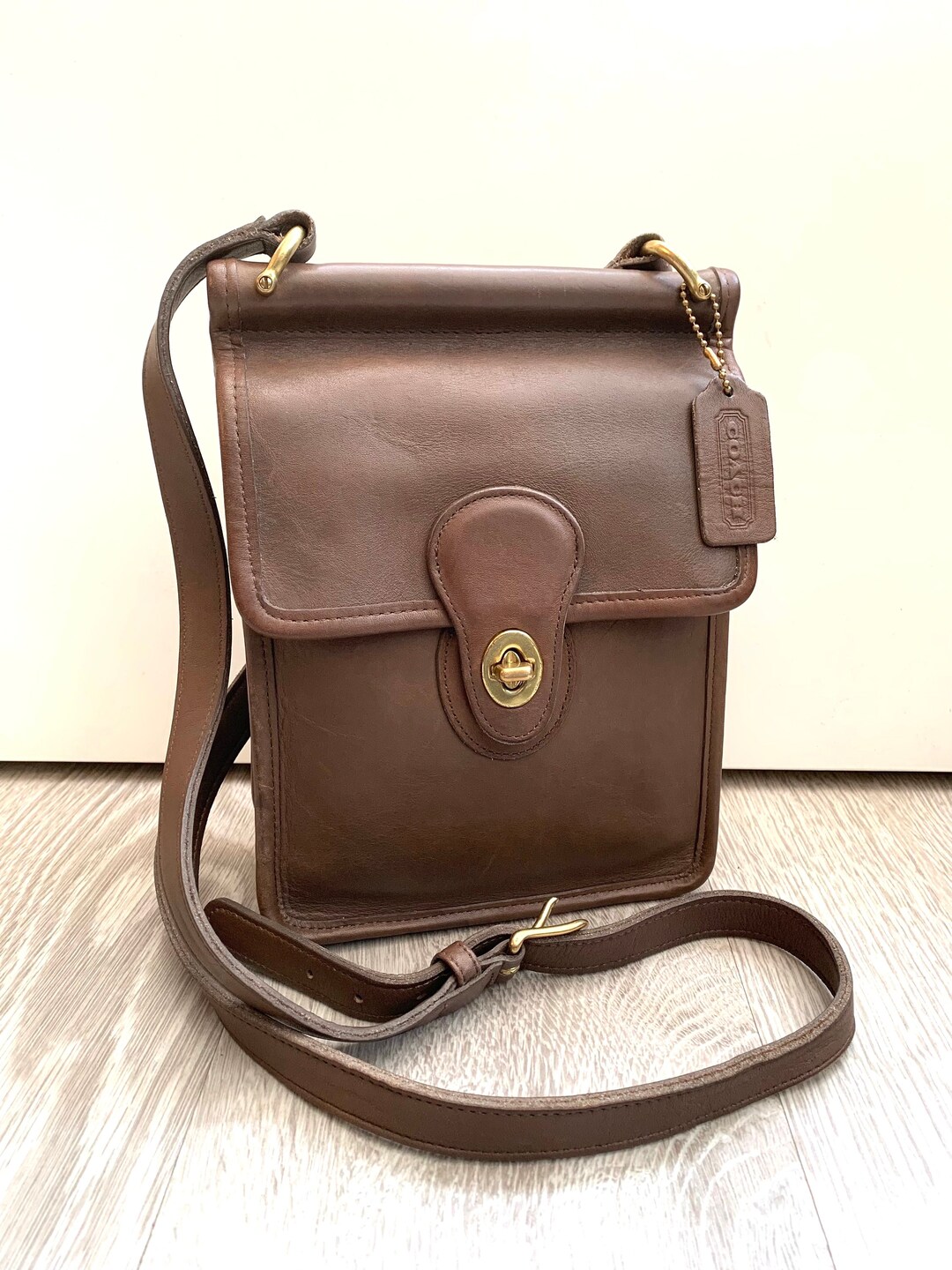 COACH Vintage Murphy Crossbody or Shoulder Bag in Taupe Full Grain ...