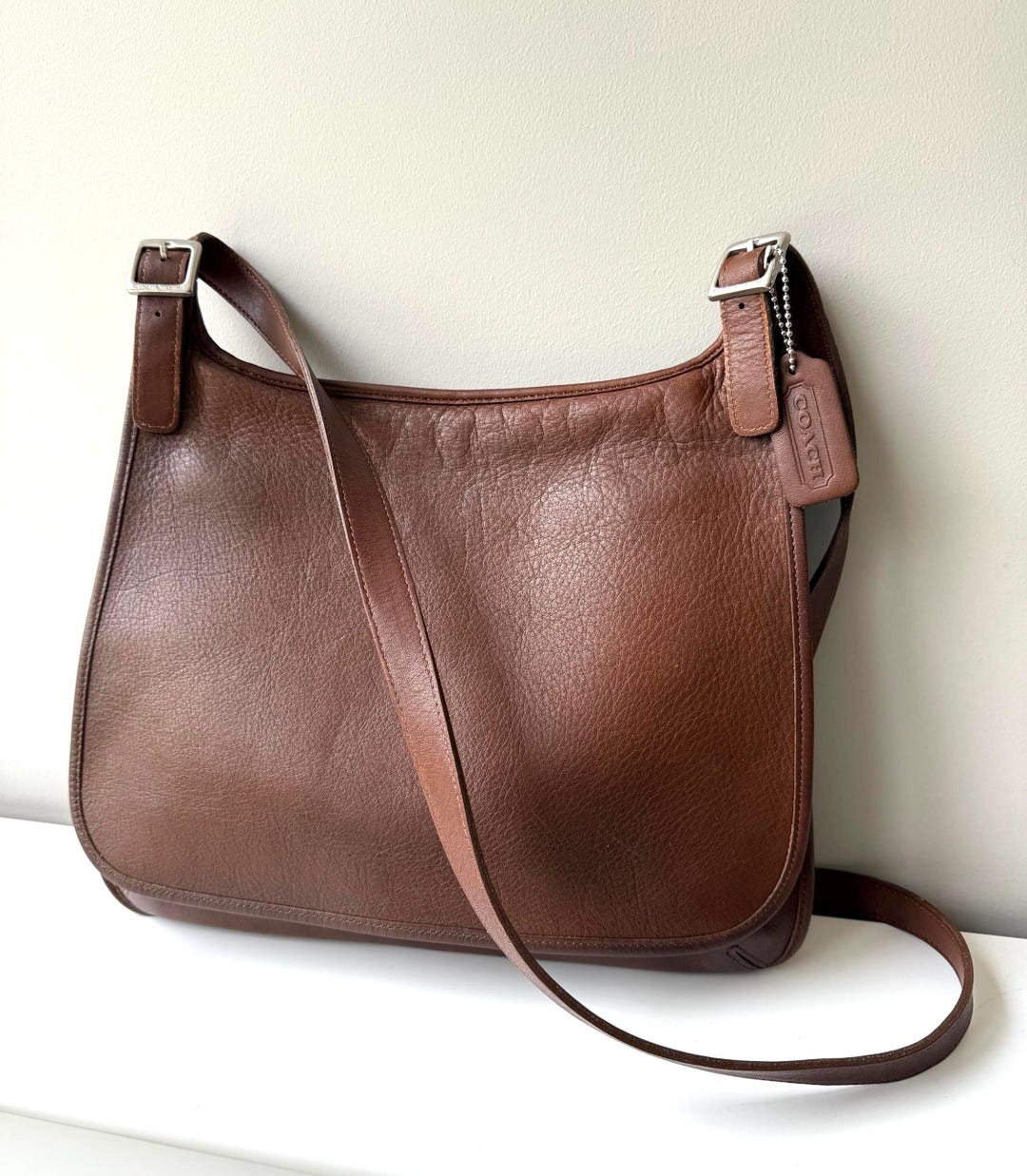 COACH Vintage Hippie Flap Crossbody Bag, in British Tan Glove-tanned ...