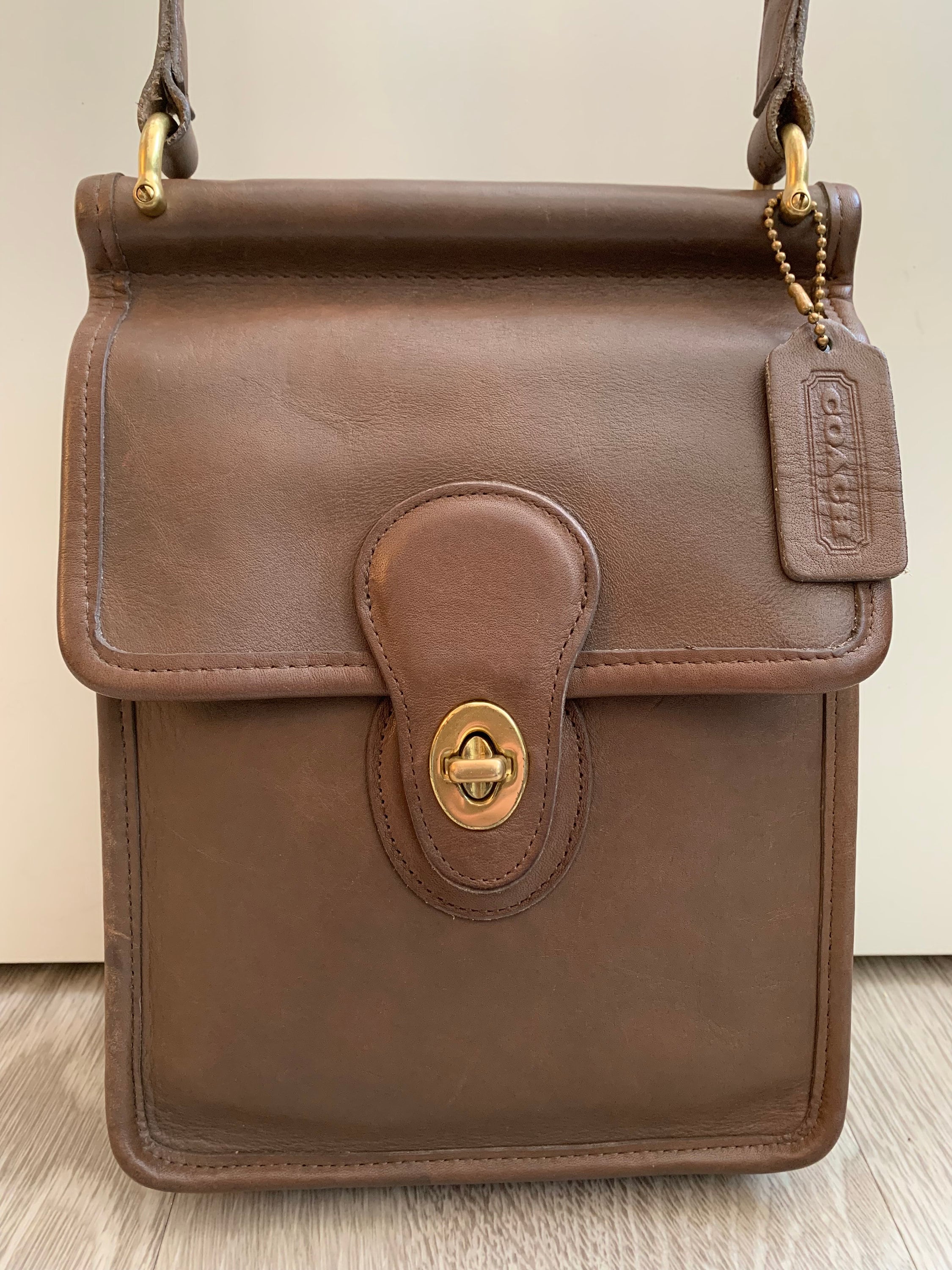 COACH Vintage Murphy Crossbody or Shoulder Bag in Taupe Full Grain ...