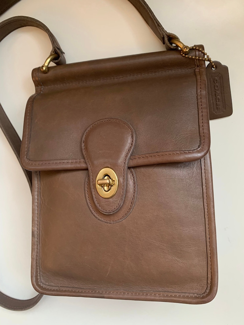COACH Vintage Murphy Crossbody or Shoulder Bag in Taupe Full Grain ...