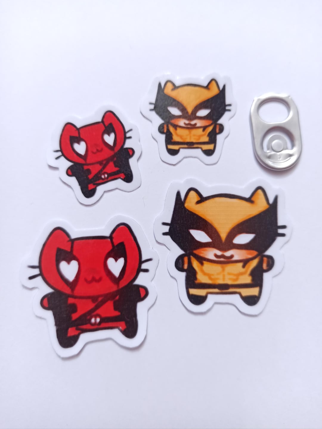 Deadpool and Wolverine Cat Stickers - Etsy