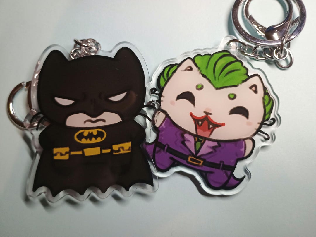 Joker and Batman Keychains lego Batman Characters - Etsy