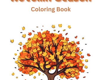 Fall Coloring Book for Kids With 5 Pages - Etsy