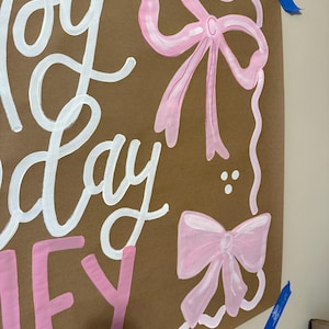 Bow Birthday Banner- Quick Shipping - Girly Craft Paper- Party Decor ...