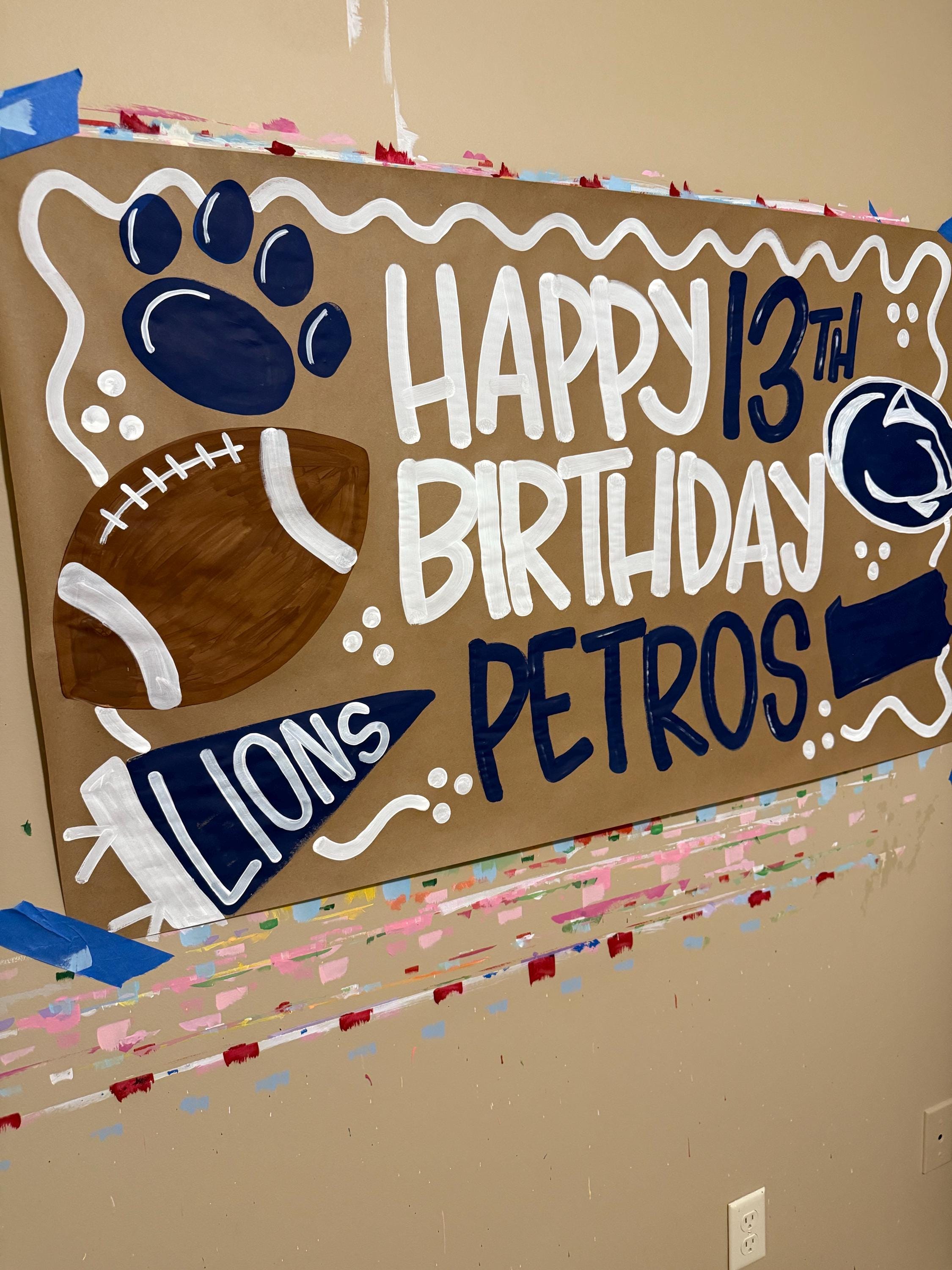 Boy Birthday Banner- Quick Shipping - Craft Paper- Party Decor- Party ...