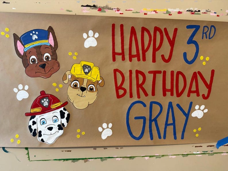 Hand Painted Custom Party Banner, Hand Painted Banner, Hand Painted ...