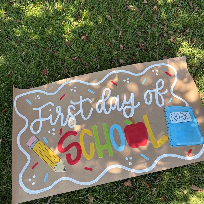 Welcome Back to School Banner Hand Painted - Etsy