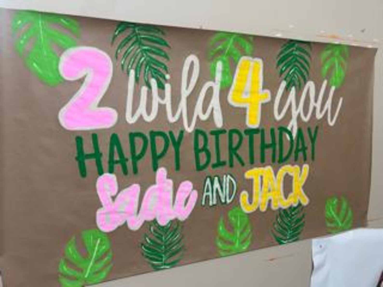 Hand Painted Party Sign, Hand Painted Banner, Hand Painted Craft Paper ...