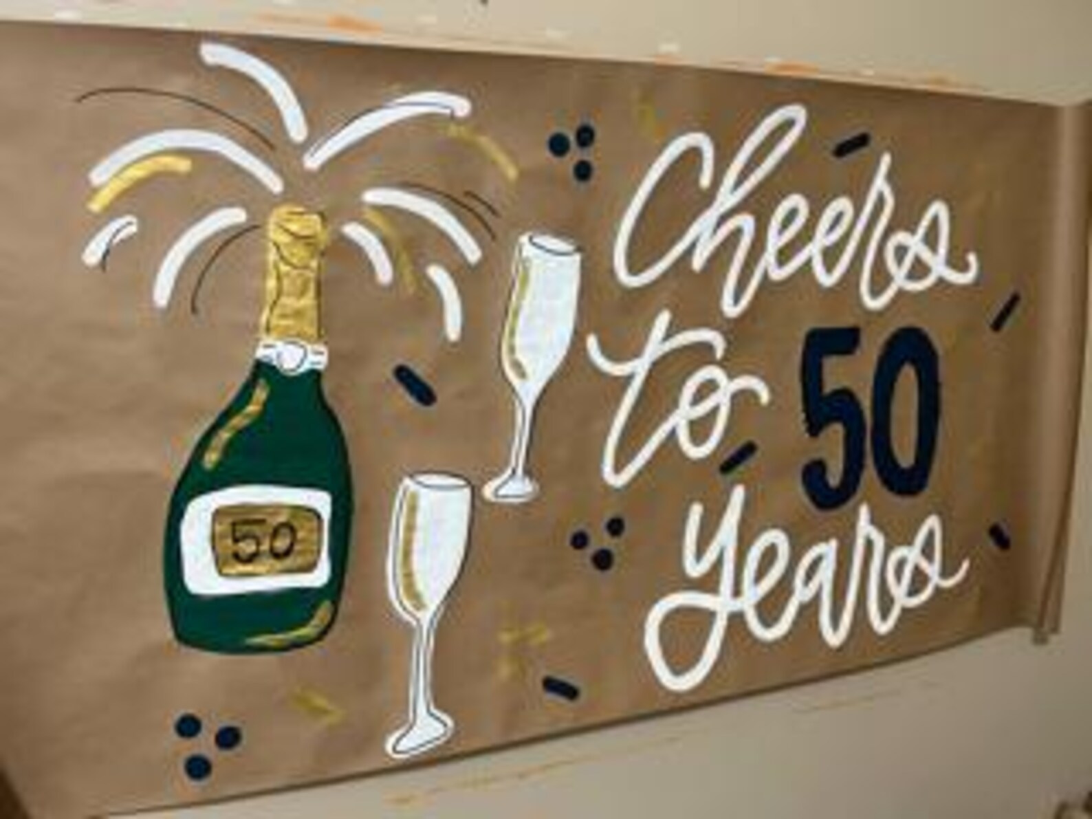 Hand Painted Party Sign, Hand Painted Banner, Hand Painted Craft Paper ...
