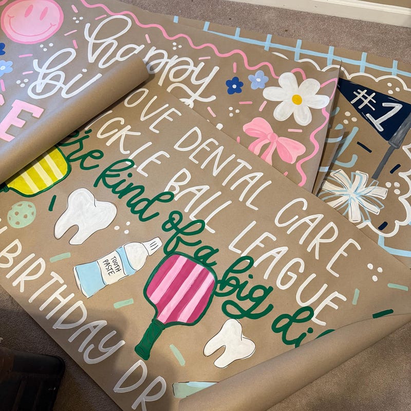 Painted Brown Paper Signs - Etsy
