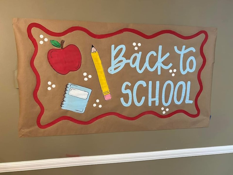 Hand Painted Party Sign, Hand Painted Banner, Hand Painted Craft Paper ...