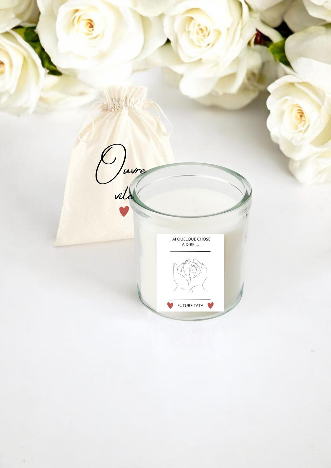 Personalized Pregnancy Announcement Candle With Pouch: Share the Joy of ...