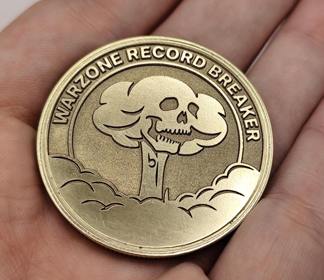 Personalized Call of Duty Warzone Record Breaker 40mm Solid Brass ...