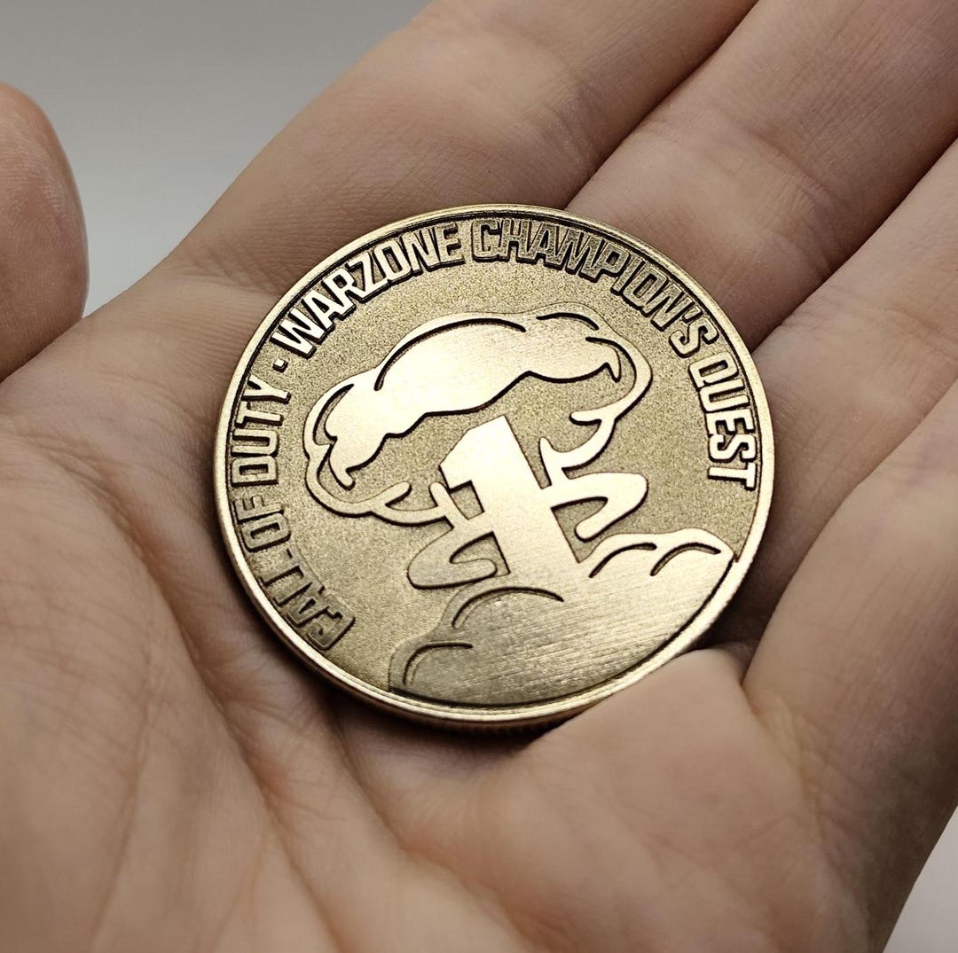 Personalized Call of Duty Warzone Champion's Nuke Reward 40mm Brass ...