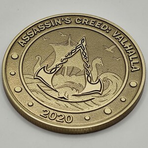 Personalized Assassin's Creed Valhalla 40mm Solid Brass Challenge Coin ...