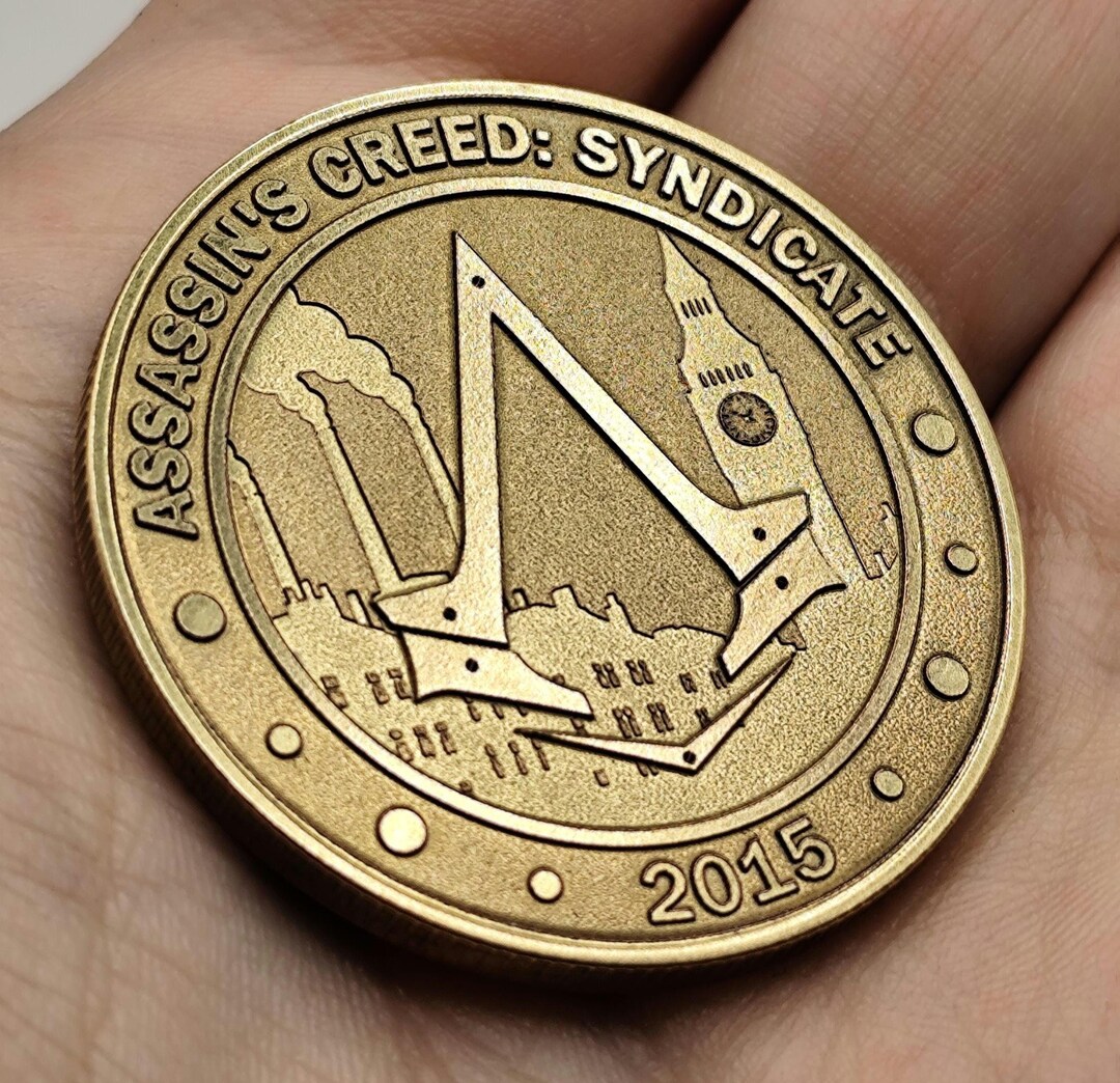 Personalized Assassin's Creed Syndicate 40mm Solid Brass Challenge Coin ...