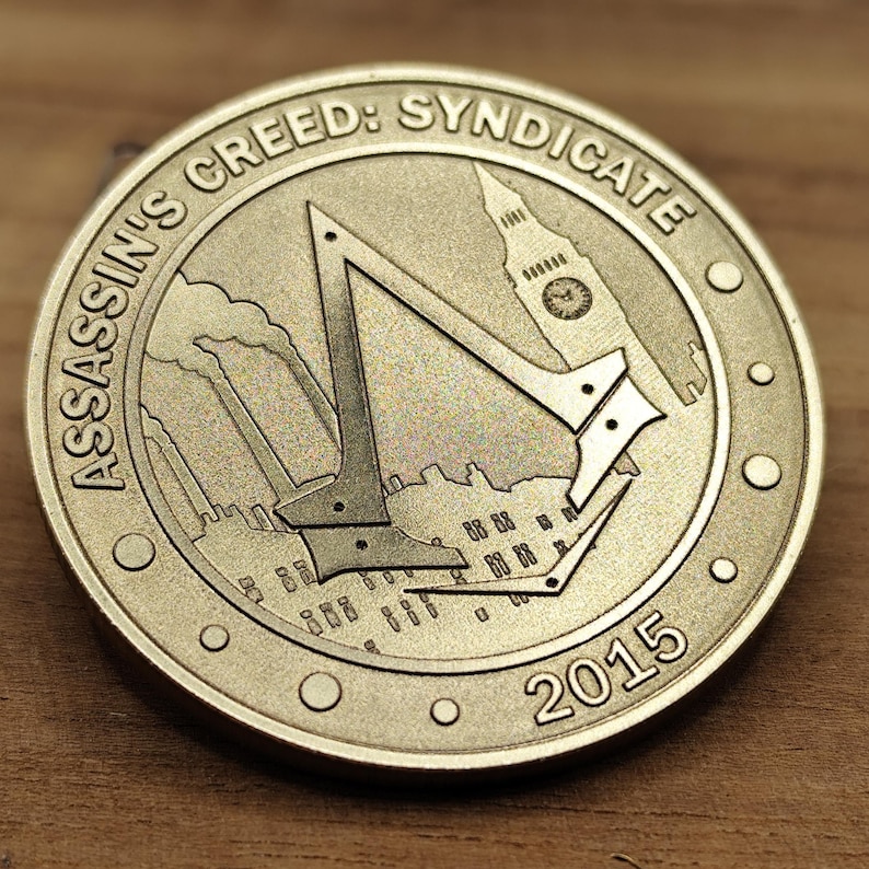 Personalized Assassin's Creed (ALL Games) 40mm Solid Brass Challenge ...