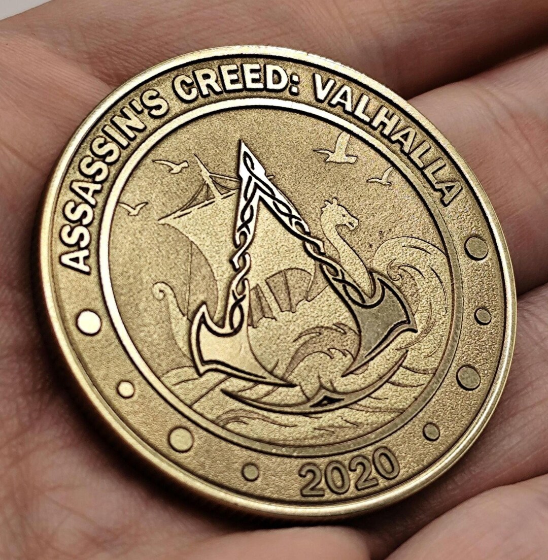 Personalized Assassin's Creed Valhalla 40mm Solid Brass Challenge Coin ...
