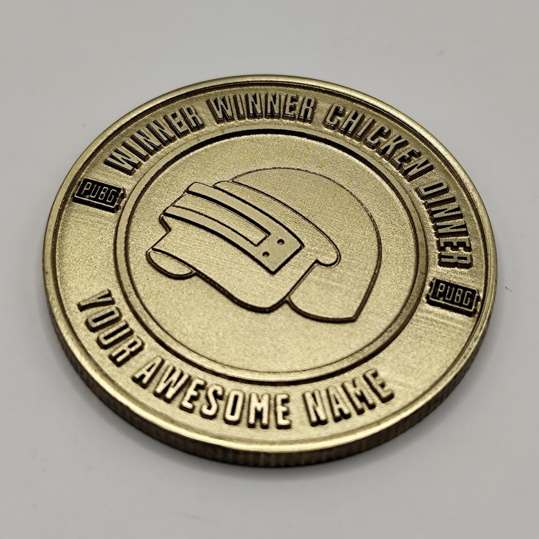 PUBG Winner Winner Chicken Dinner Metal Challenge Coin personalized - Etsy