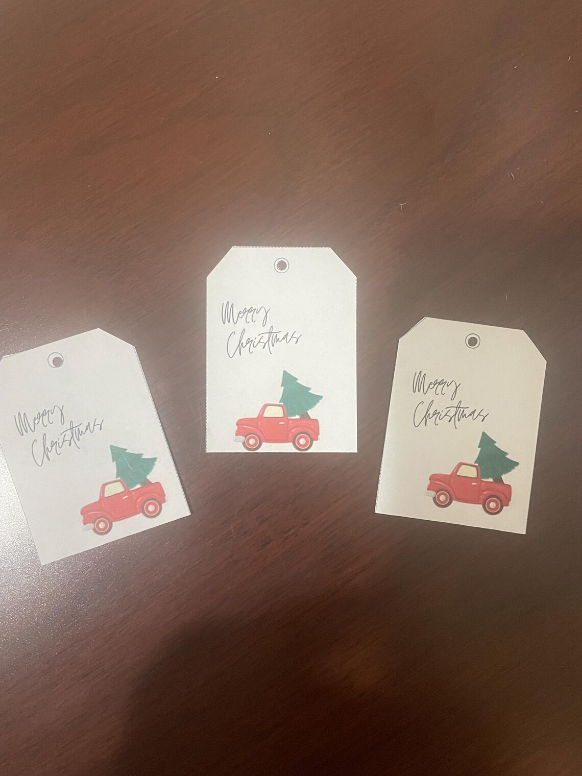 Truck W/tree Tags. Instant Download Printable Christmas Gift Tags ...