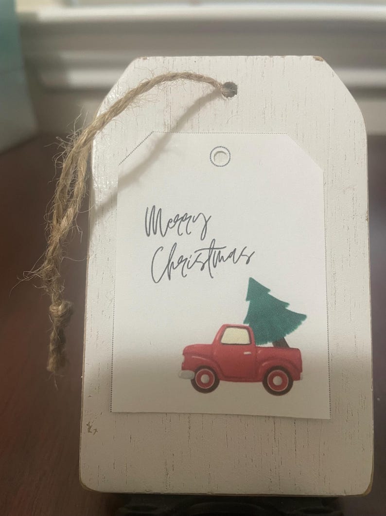 Truck W/tree Tags. Instant Download Printable Christmas Gift Tags ...