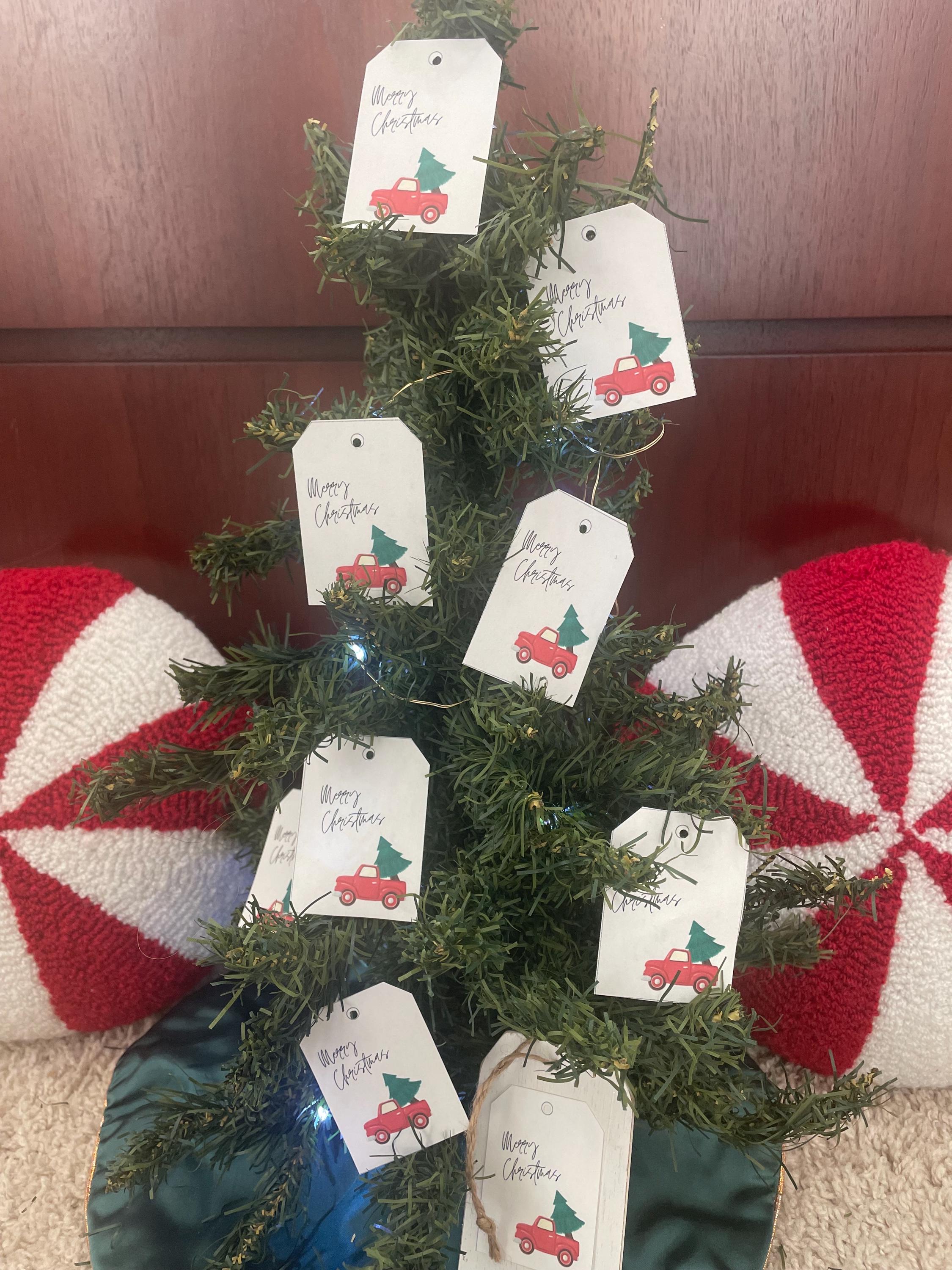 Truck W/tree Tags. Instant Download Printable Christmas Gift Tags ...