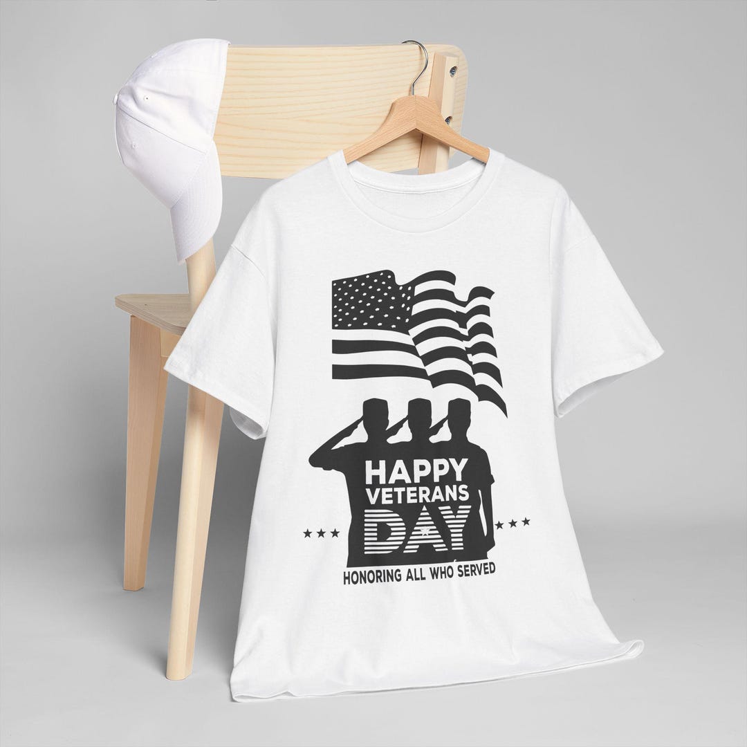 American Flag Veterans Day T-shirt,saluting Soldiers,patriotic Military ...