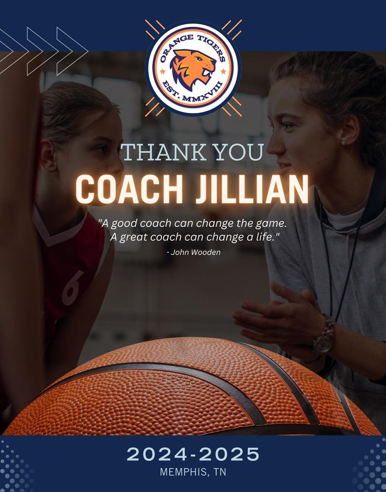 Customized Thank-you Poster for Sports Coach - Etsy