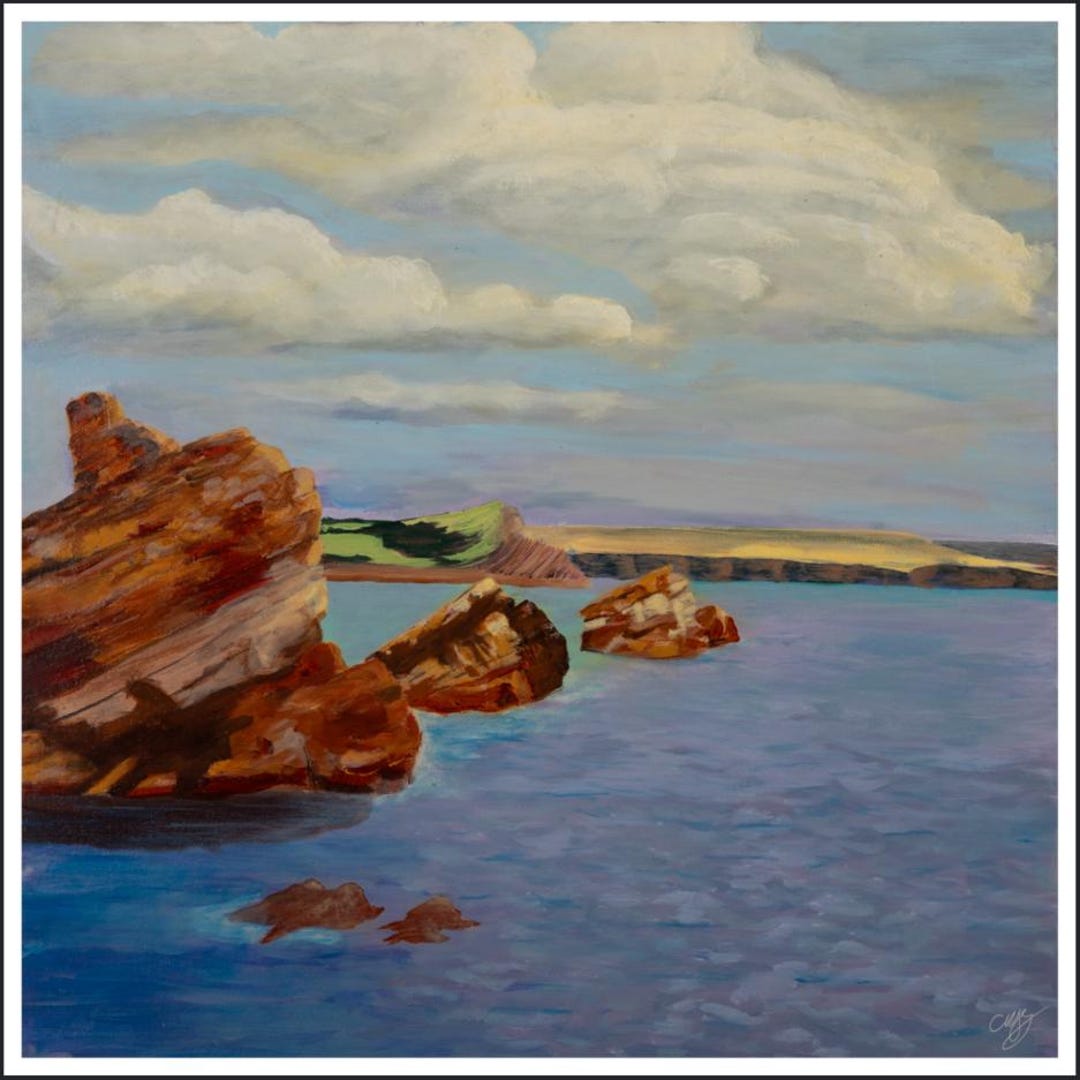 Mupe Cove Purbeck, Dorset Jurassic Coast Line - 60 X 60cm ( 24'' X 24 ...