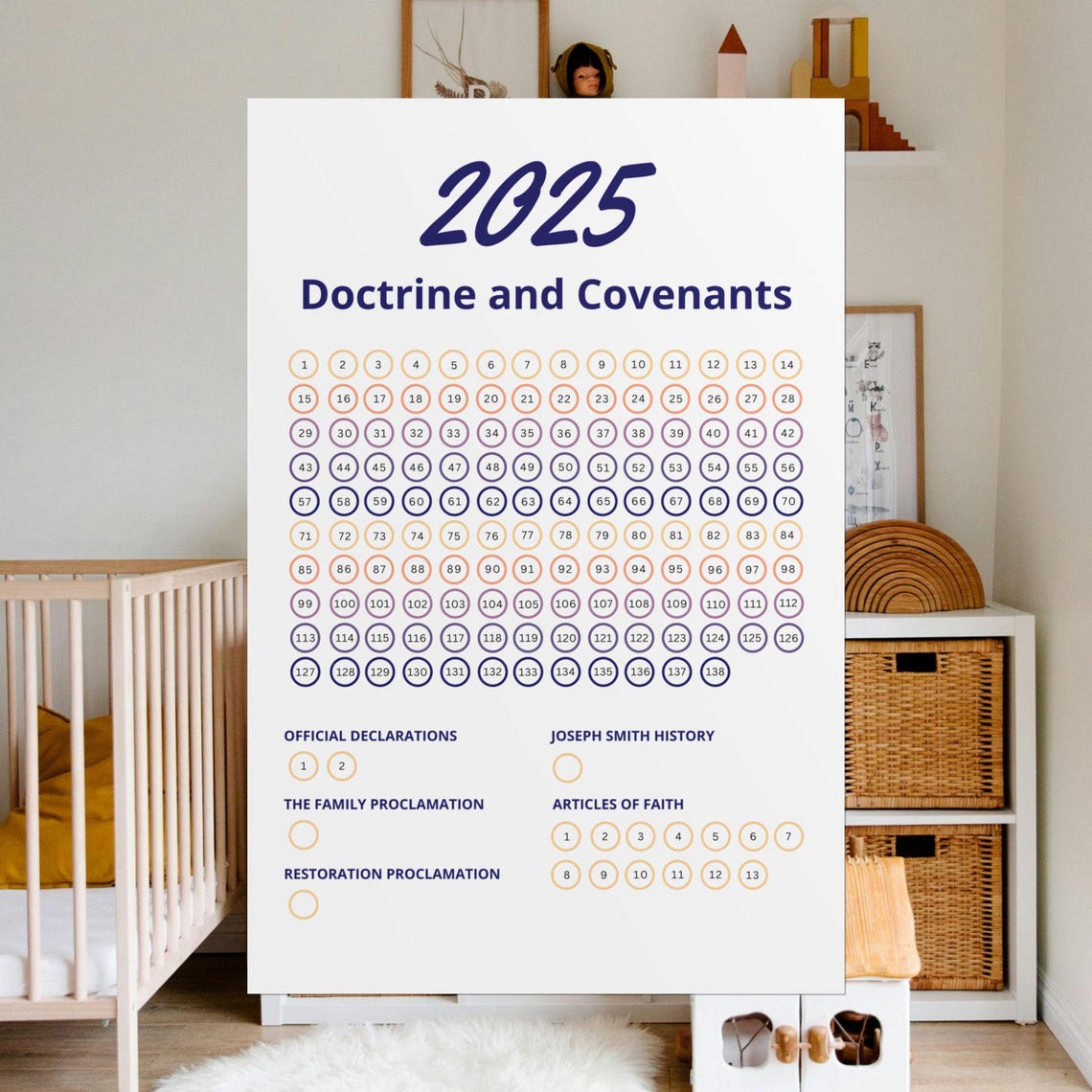 Sticker Chart | LDS Doctrine and Covenants Reading Tracker | Youth and ...