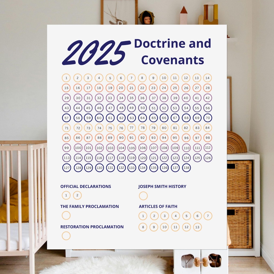 Sticker Chart | LDS Doctrine and Covenants Reading Tracker | Youth and ...