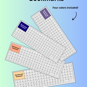 Doctrine and Covenants 2025 Bookmarks for Reading Progress | LDS Youth Bookmarks | Mark-off ...