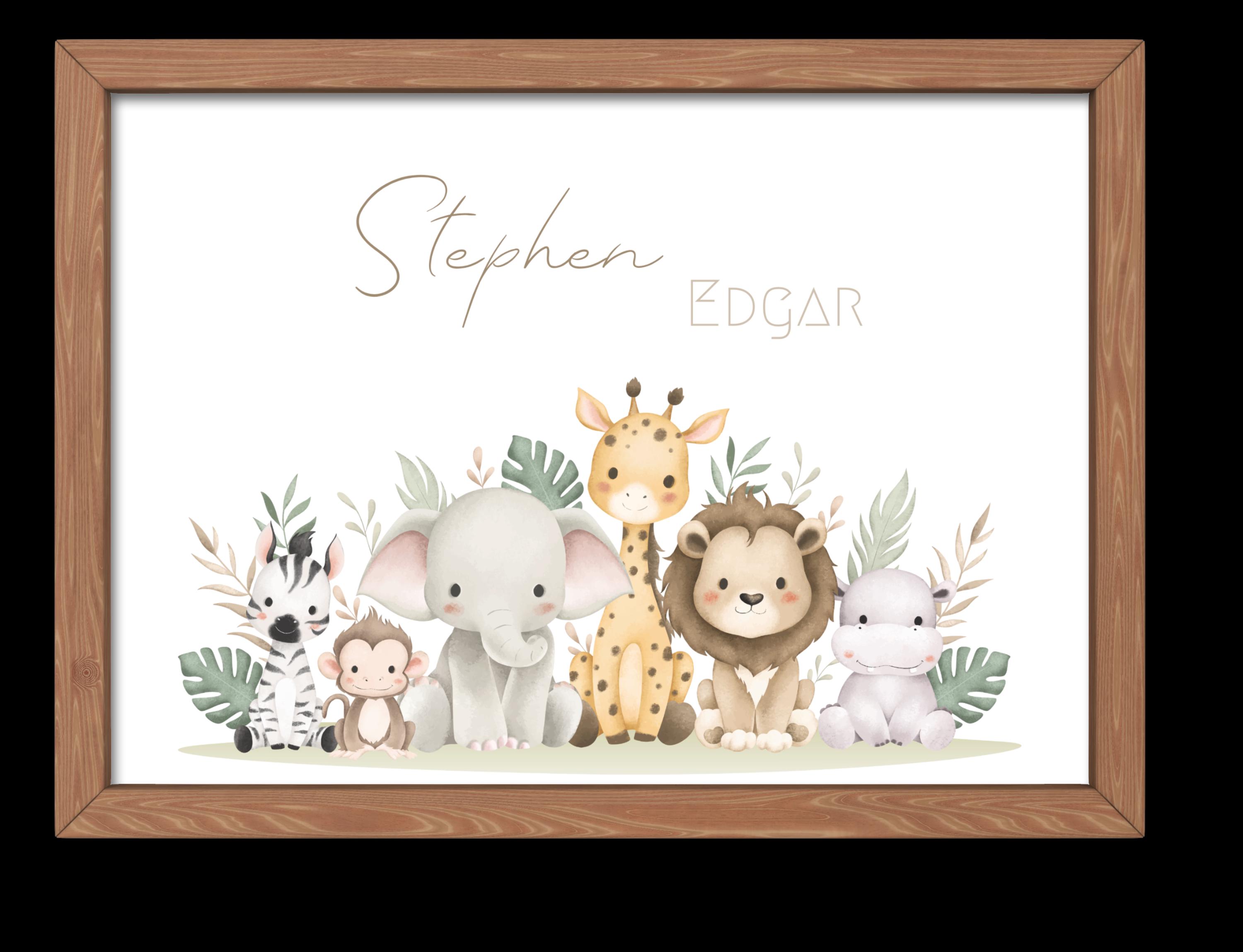 Woodland Animals Name Sign Custom Woodland Animals Nursery Decor Baby ...