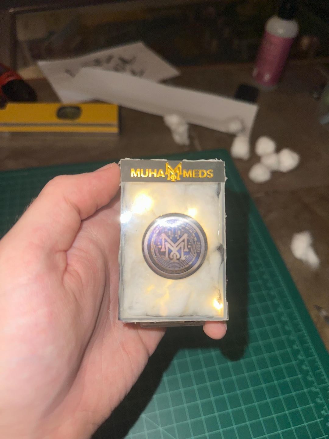 Light up Muha Meds Cartridge Box, Hot Box With Holographic Center, Made ...