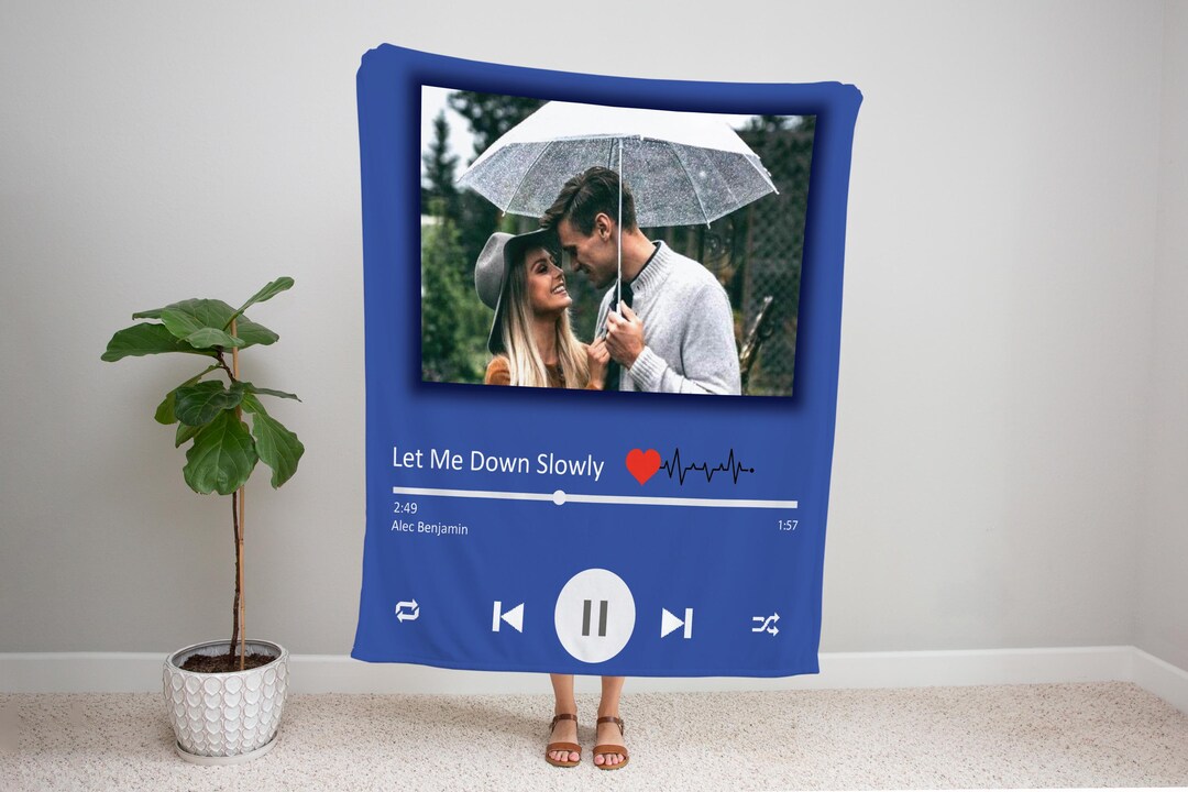 Personalized Music Blanket, Blanket With Custom Photo & Song Choice ...