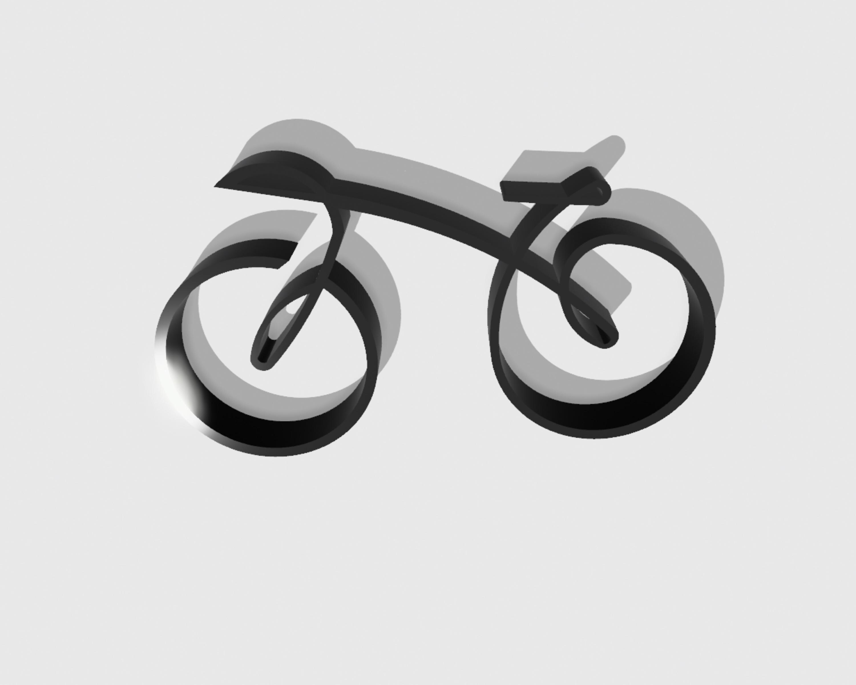 3D Print File Stl Minimalistic Bicycle Sculpture | Digital Stl Download ...