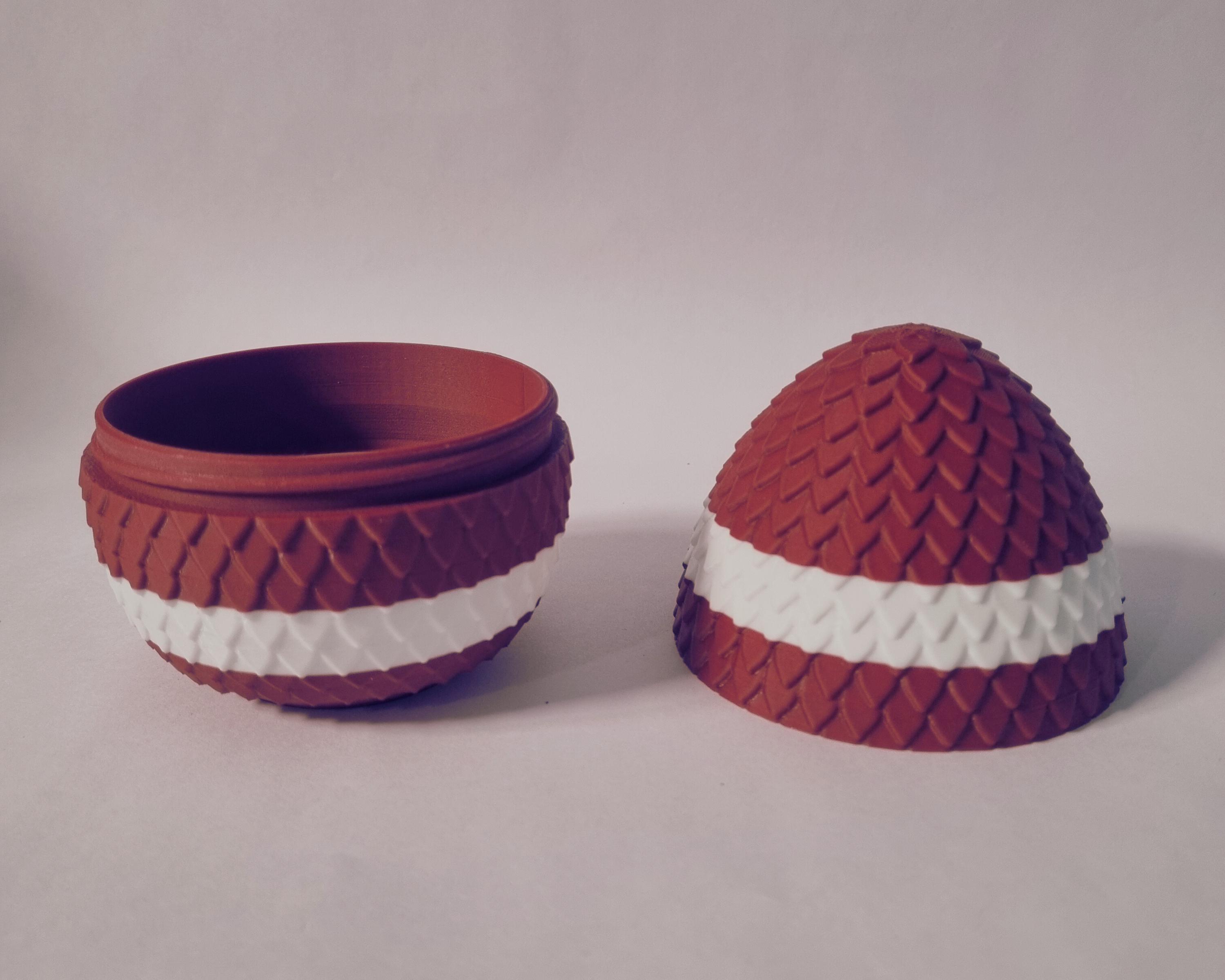 3D Printable Dragon Egg 3D Print Files, Easter Egg, Mystery Egg, Screw ...