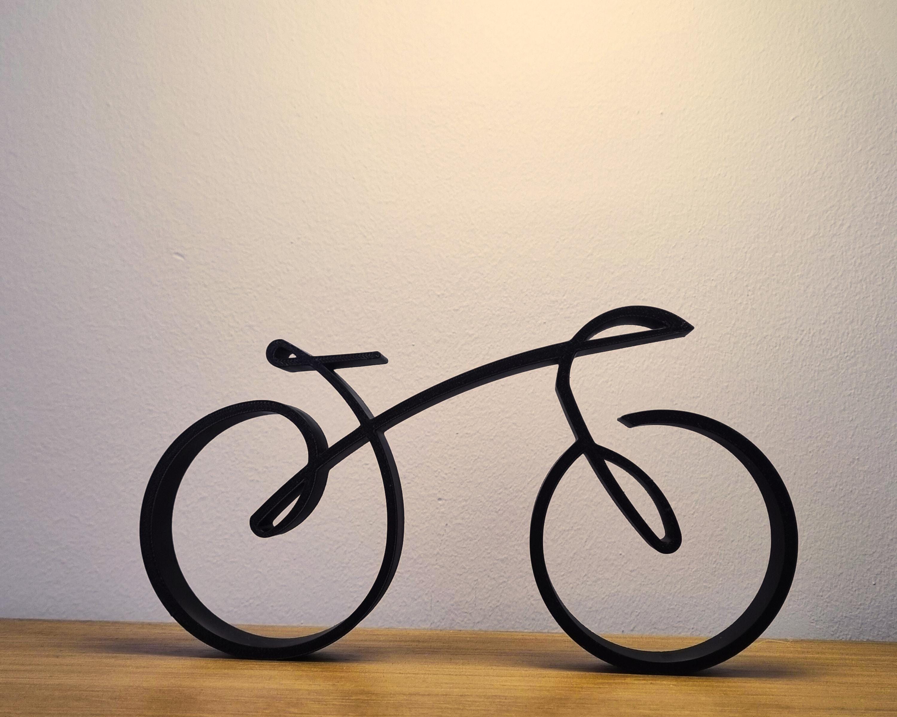 3D Print File Stl Minimalistic Bicycle Sculpture | Digital Stl Download ...