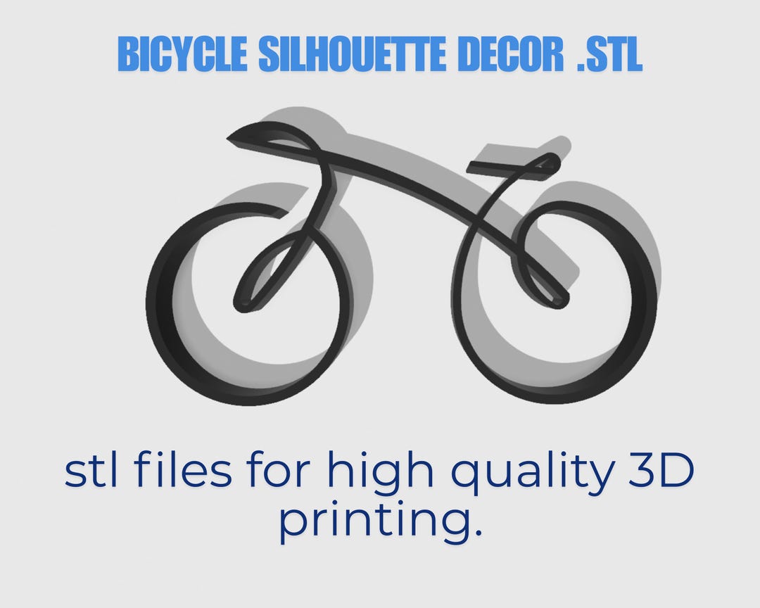 3D Print File Stl Minimalistic Bicycle Sculpture | Digital Stl Download ...