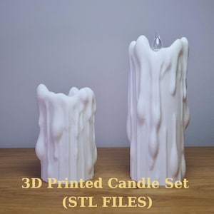3D Printed Candle Set - STL Files for 3D Printing | Fall Decor Digital Design | 3D Printable ...