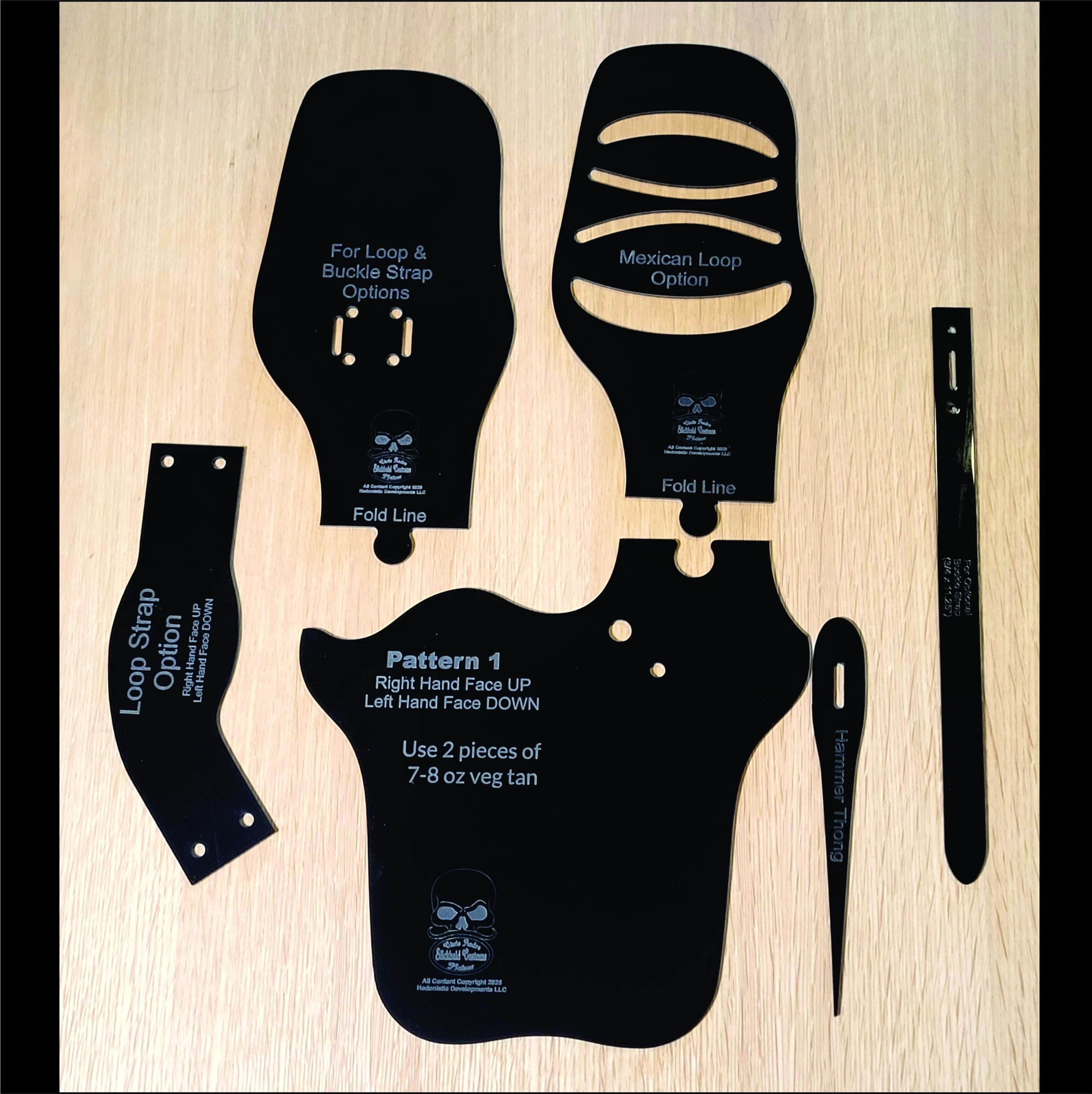 Leather Holster Template Cutting Guide Pattern Making Leather Craft ...