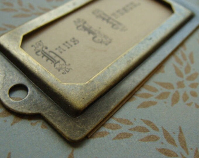 Metal Label Holder Book Plate | Etsy