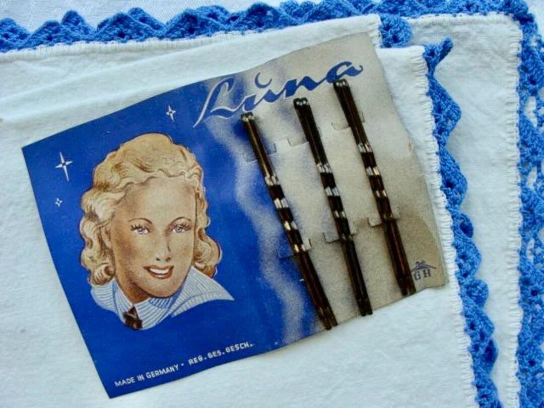 ON SALE Antique German Hair Bobbie Pins on Original Card 1940s - Etsy