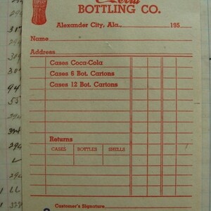 Very Vintage Antique Unused Coca-cola Bottling Co. Order Bills Invoices ...